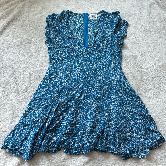 Princess Polly | Dresses | Princess Polly Blue Floral Mini Dress | Poshmark